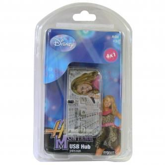 USB (2.0) hub 4-port, Hannah Montana, stříbrný, DISNEY | PeKro spol. s r.o.