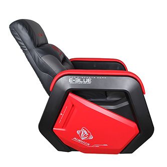 Herní sofa E-Blue AUROZA, šedo-červená, polohovatelná, + herní sada ...