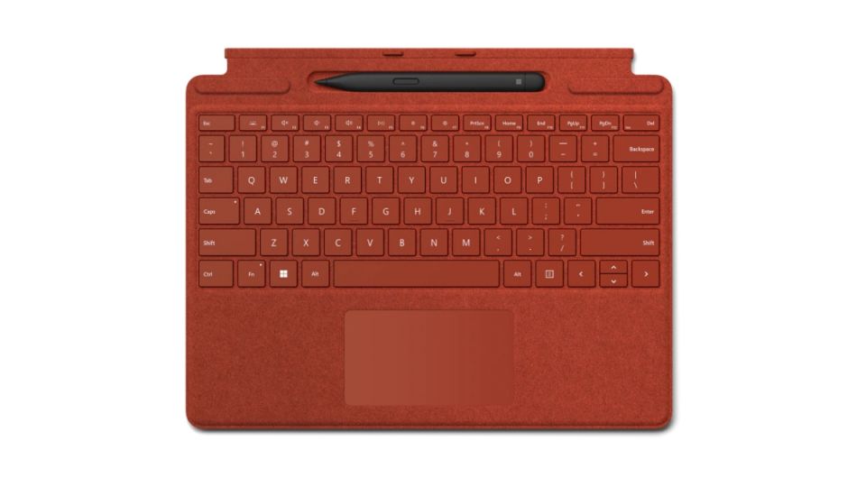 Microsoft Surface Pro Signature Keyboard + Slim Pen 2 Bundle (Poppy Red ...